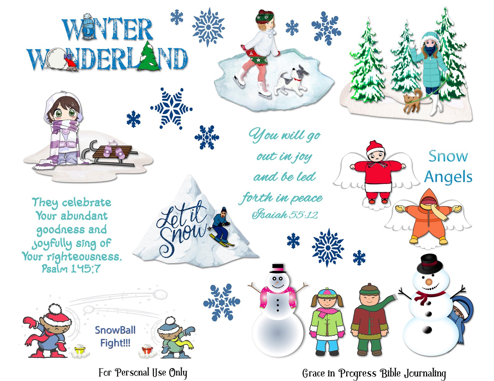 Christmas Winter Wonderland, Bible Art Journaling, Bible Stickers ...