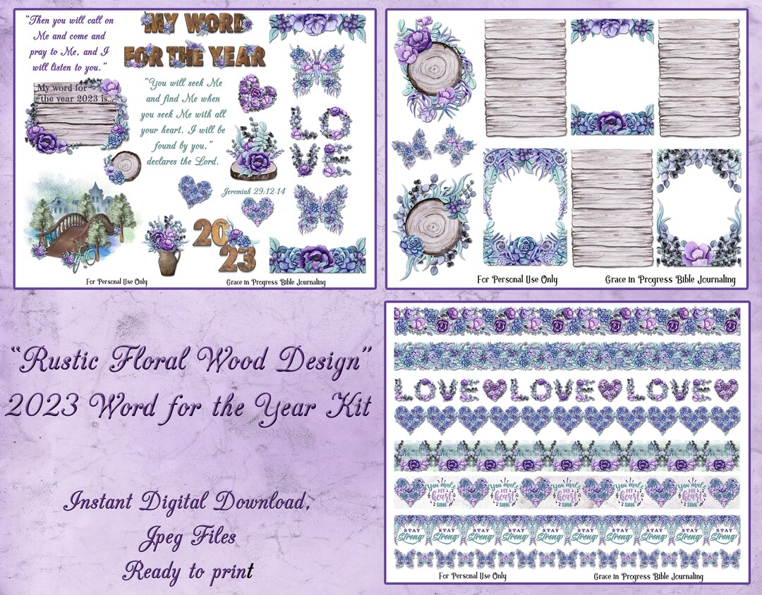 2023 Word of the Year, New Year 2023, Bible Art Journaling, Scripture ...
