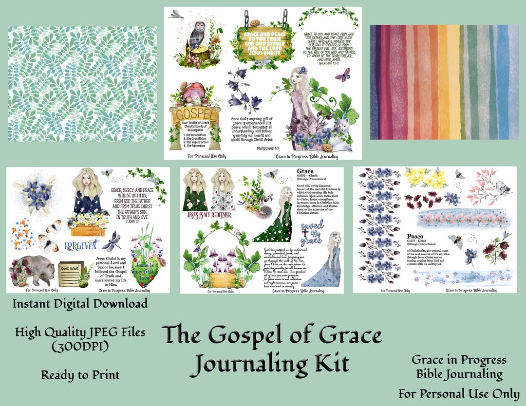 Gospel of Jesus, God, Grace, Peace, Scripture Writing Art, Faith Art ...