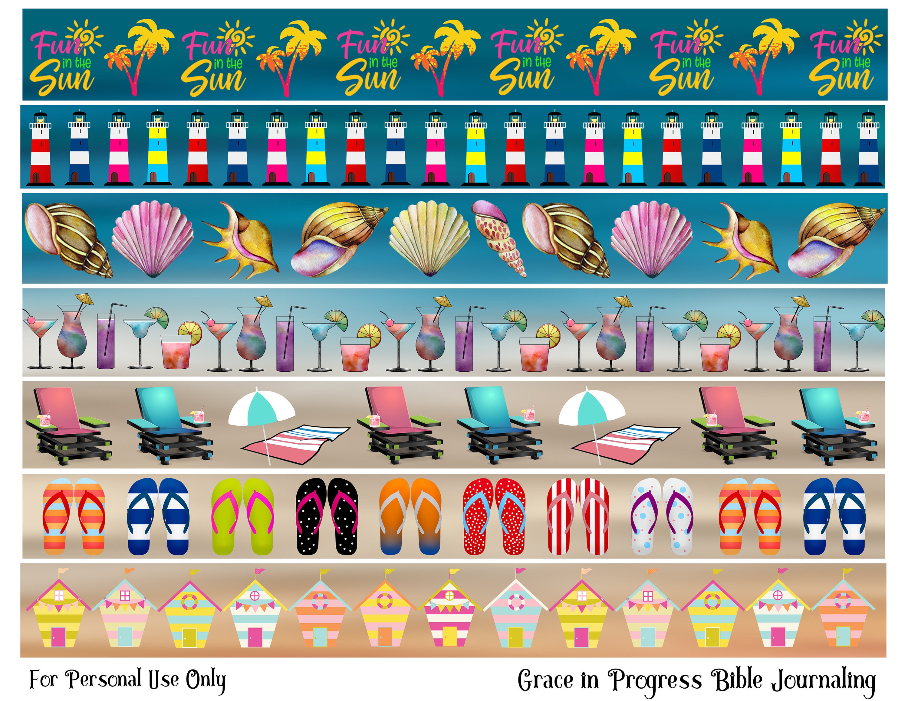 Beach Borders For Word