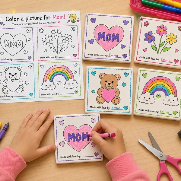 Mothers Day Coasters Printable - Etsy