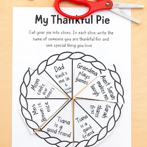 My Thankful Pie – Printable Thanksgiving Gratitude Worksheet for Kids ...