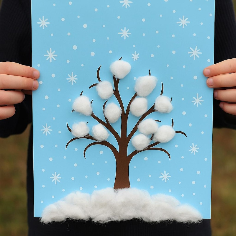 Snowy Tree Craft - Etsy