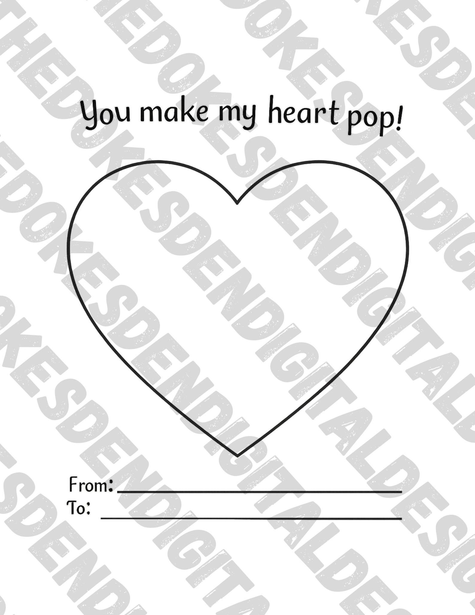 You Make My Heart Pop! Valentine Scrap Paper Heart Craft | No Prep ...