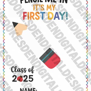 First Day of School Handprint Craft: Pencil Keepsake (printable ...