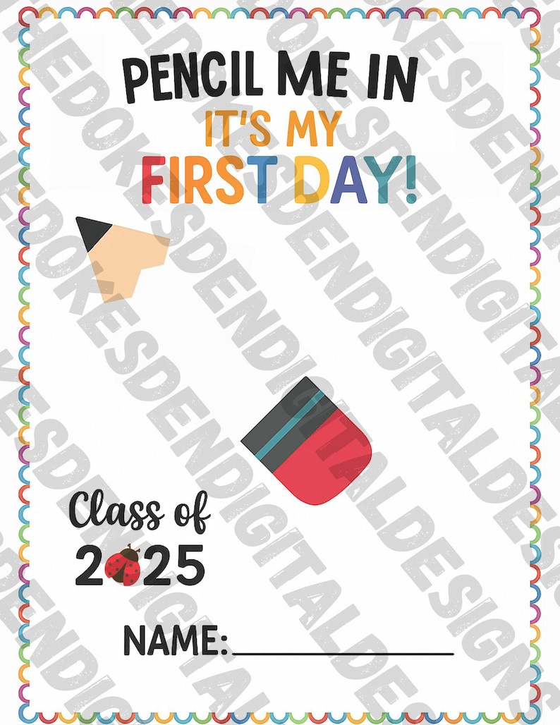 First Day of School Handprint Craft: Pencil Keepsake (printable ...