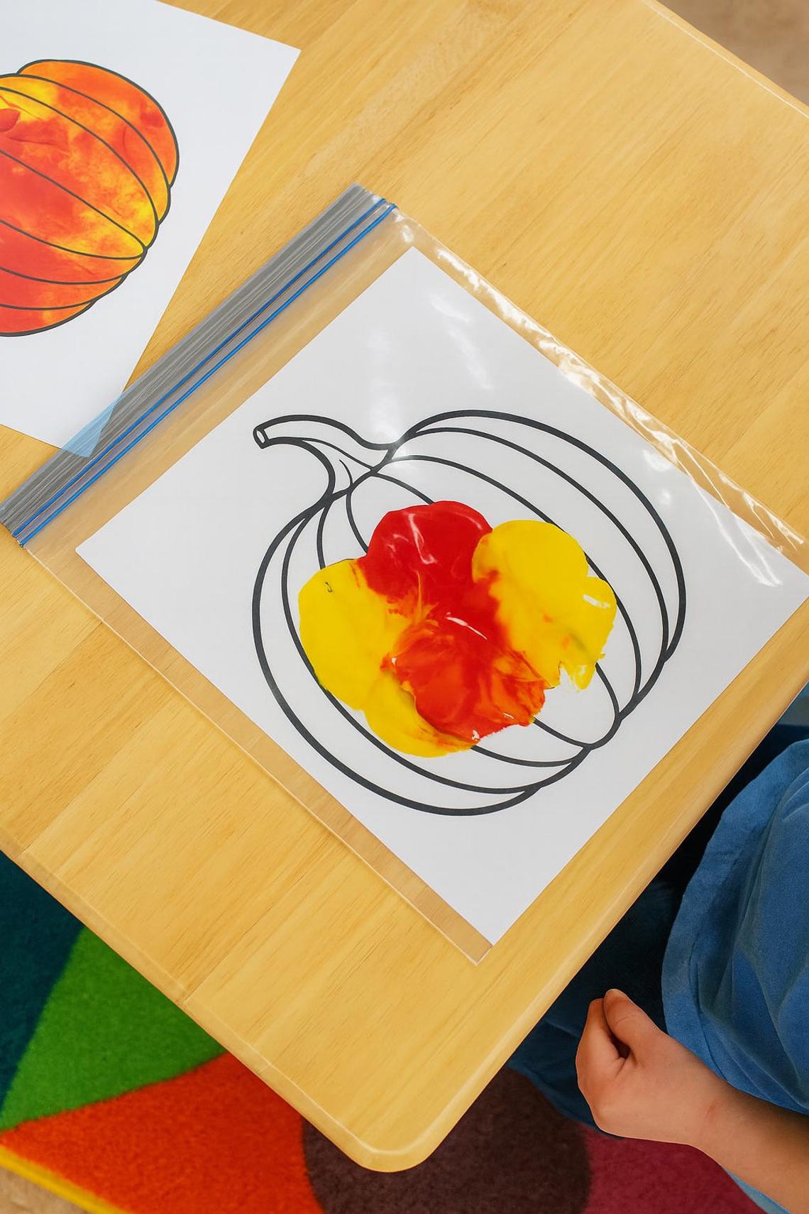 Smush & Squish Pumpkin Craft | No-prep Fall Color Mixing Activity for ...