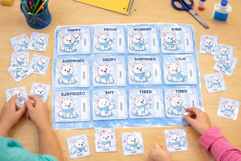 Arctic Fox Emotions Sorting Mats | Winter SEL Activity | Feelings ...