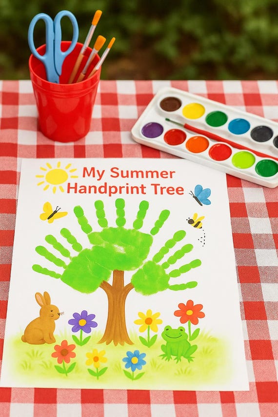 Handprint Tree For Kids