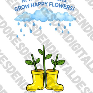 April Showers Handprint Craft | Spring Rain Boots Art (PDF Printable ...