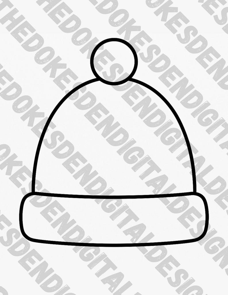 Winter Hat Craft for Kids | Printable Art Activity (PDF Pattern) - Etsy
