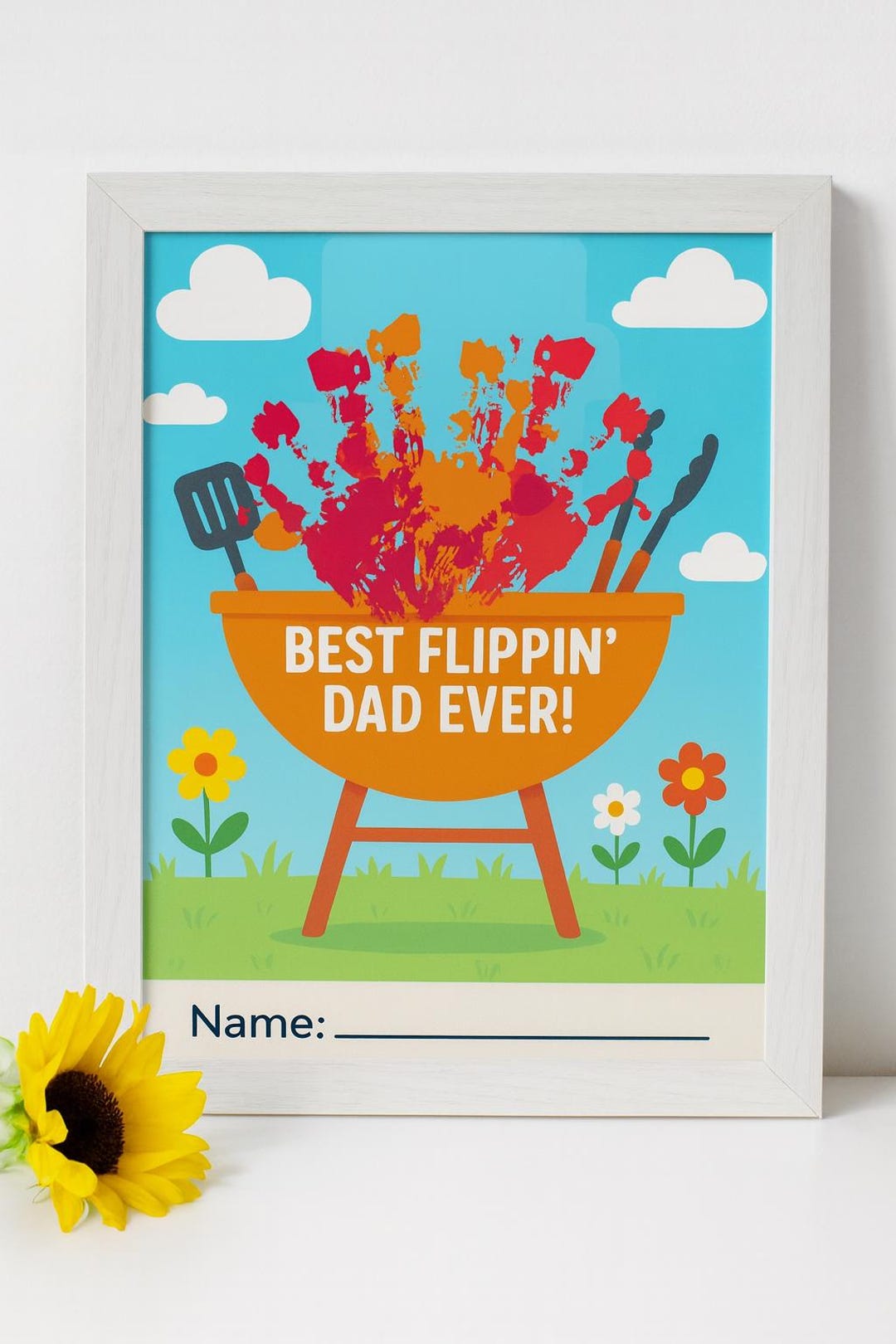 Father’s Day Grill Craft – Handprint Keepsake - Etsy
