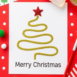 Glitter Glue Christmas Tree Craft – Easy Holiday Art Activity for Kids ...