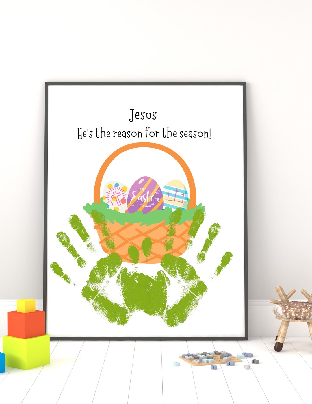 Easter Handprint Craft. Printable Handprint Activity. Religious Themed ...