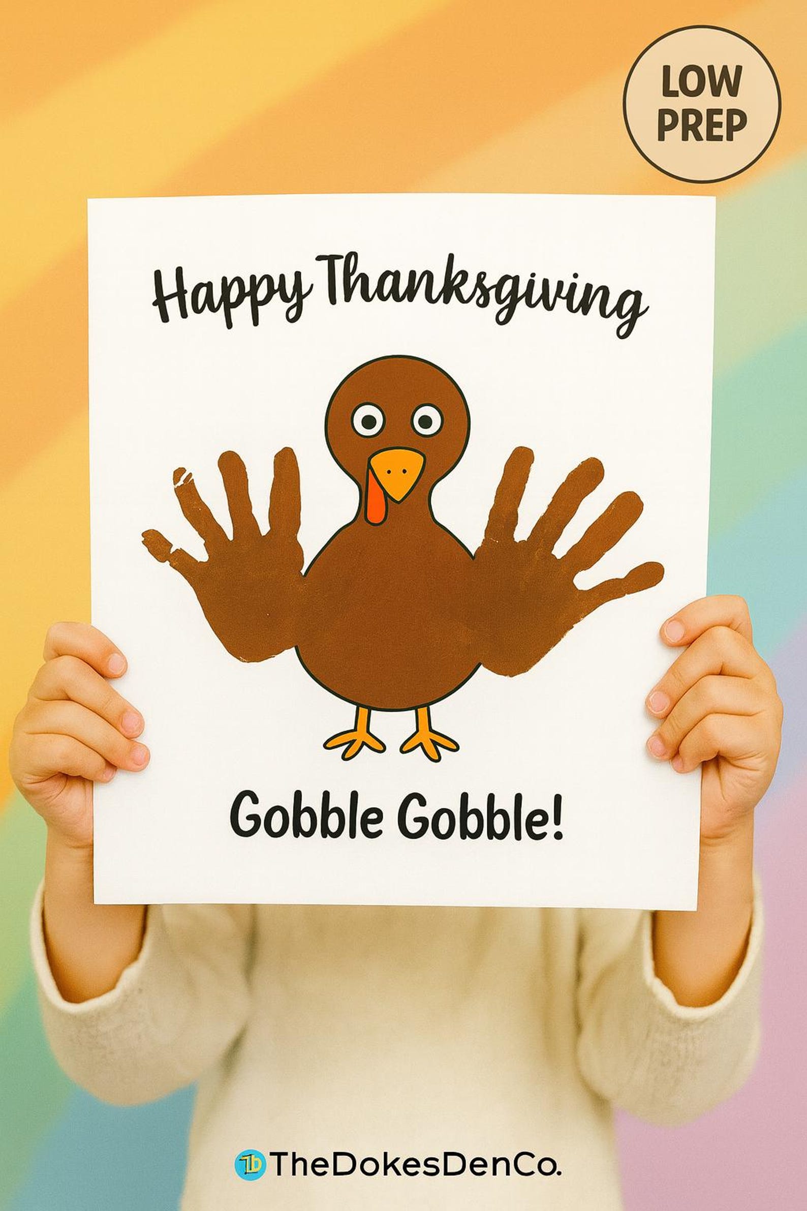 Happy Thanksgiving Handprint Craft – Fun Turkey Activity for Kids ...