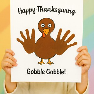 Happy Thanksgiving Handprint Craft – Fun Turkey Activity for Kids ...