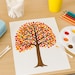 Fall Tree Q-tip Painting Craft: Printable Art Template (digital ...
