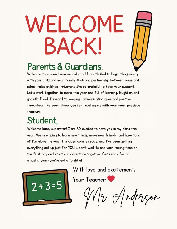 Welcome Back Words For Students