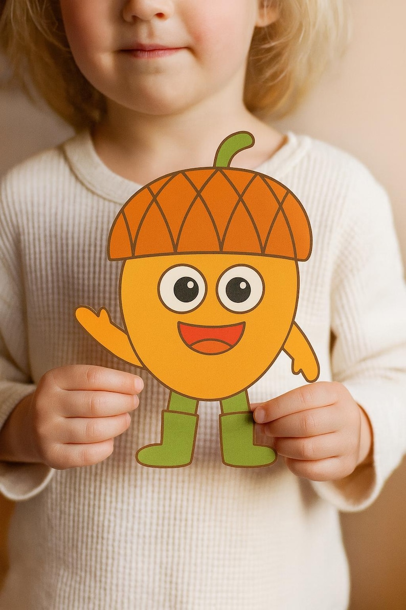 Printable Acorn Buddy Craft | Fall Cut & Paste Activity for Kids - Etsy