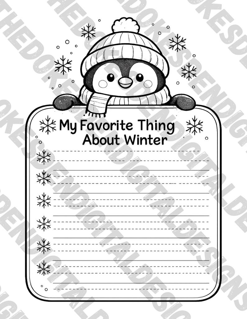 Winter Writing Pages for Kids | No Prep Seasonal Writing Activities - Etsy