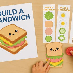 Build a Sandwich Printable Craft for Kids – Fun Busy Bag for Classrooms ...
