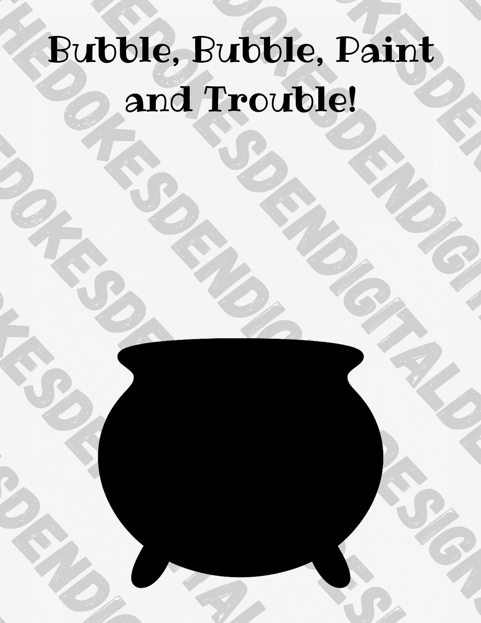 Halloween Bubble Paint Cauldron Craft: Fun Kids Art Activity (printable ...