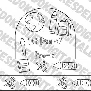 First Day of School Hat: Preschool & Pre-k Printable Crown (instant ...
