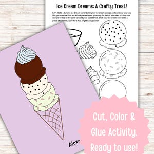 DIY Ice Cream Craft Printable – Fun Summer Art Project for Kids - Etsy