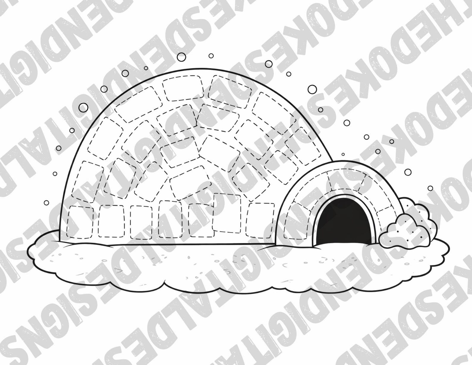 Cozy Cotton Ball Igloo Craft – Winter Art Activity for Kids - Etsy