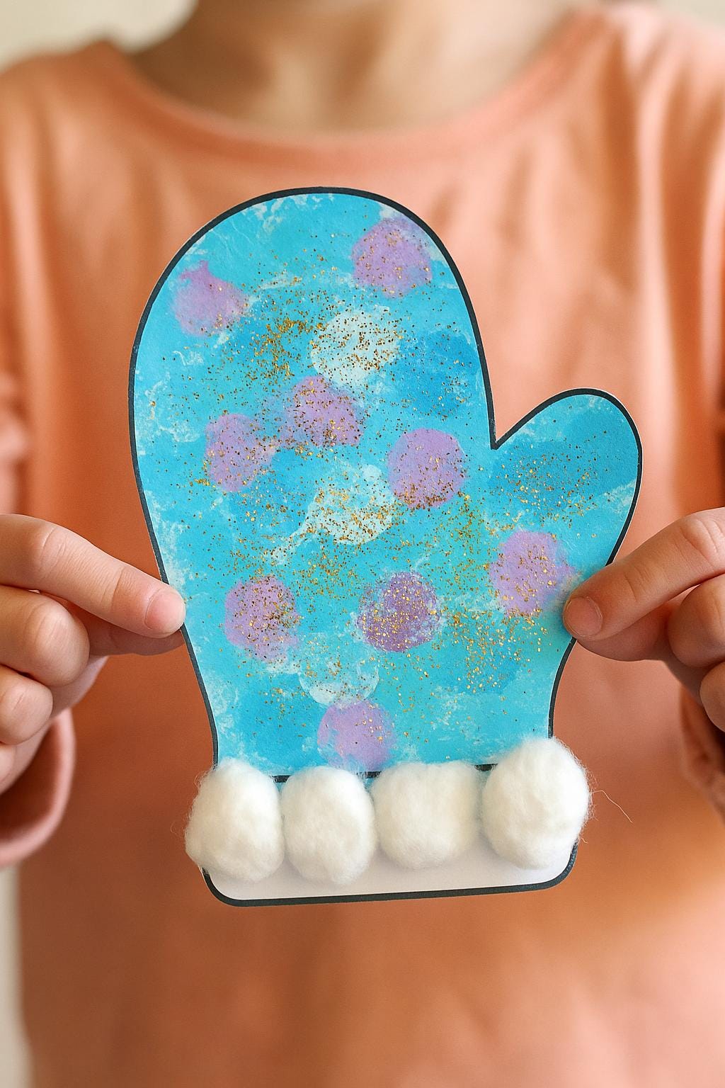 Winter Mitten Pom Pom Painting Craft for Kids - Etsy