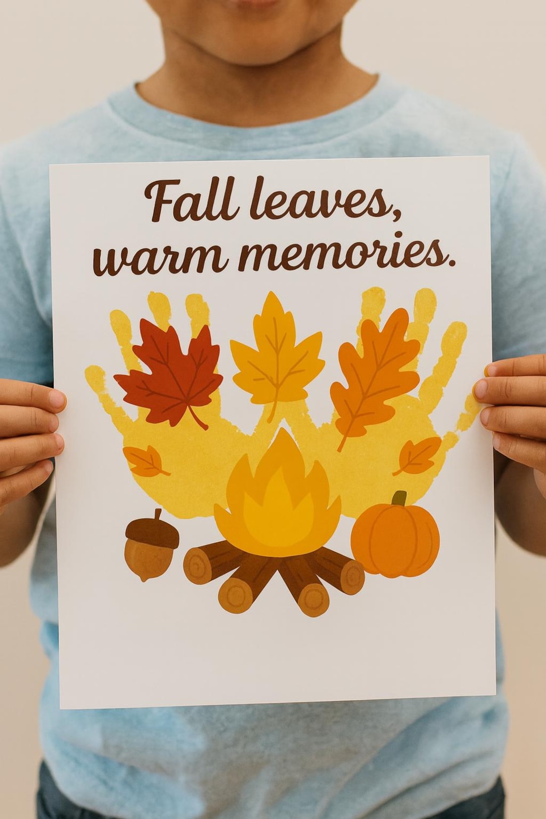 Fall Handprint Craft – Printable Autumn Activity for Kids - Etsy