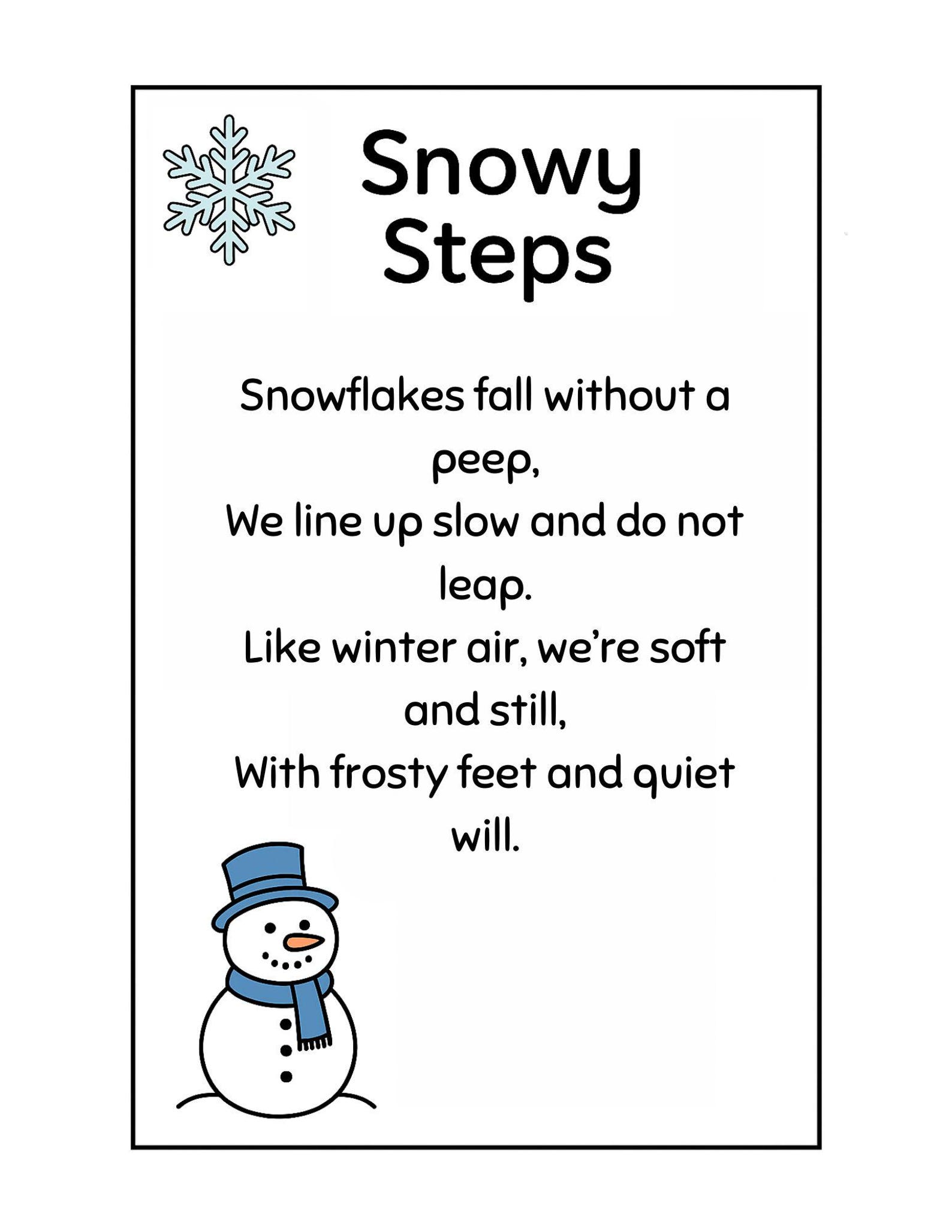 Classroom Line-up Chant Posters: Seasonal Poems for Calm Transitions - Etsy