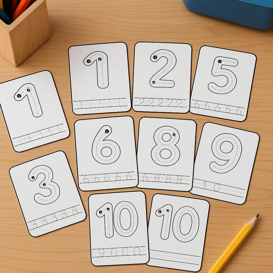 Learning Numbers Flashcards: Printable Toddler & Preschool Education ...