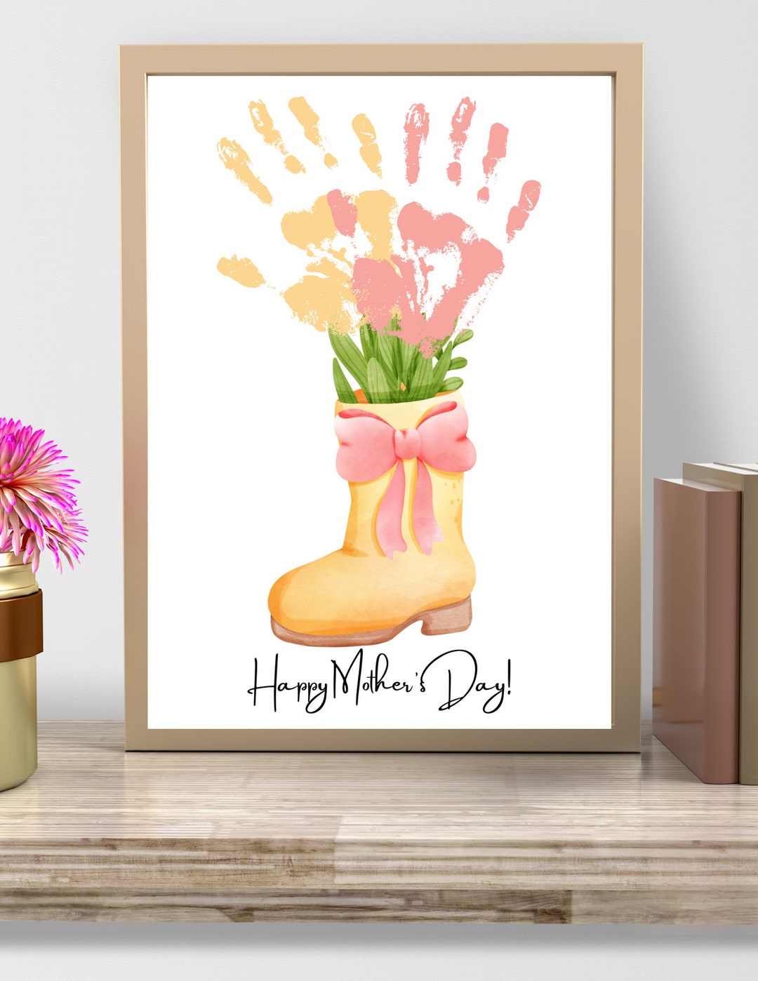 Mother's Day Handprint Art: Kids Printable Craft (PDF & PNG) - Etsy