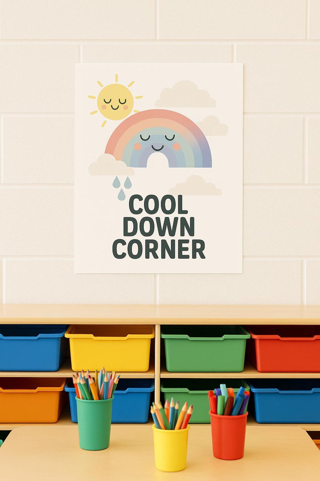 Calming Rainbow Corner Poster | Kids Emotional Support (PDF) - Etsy