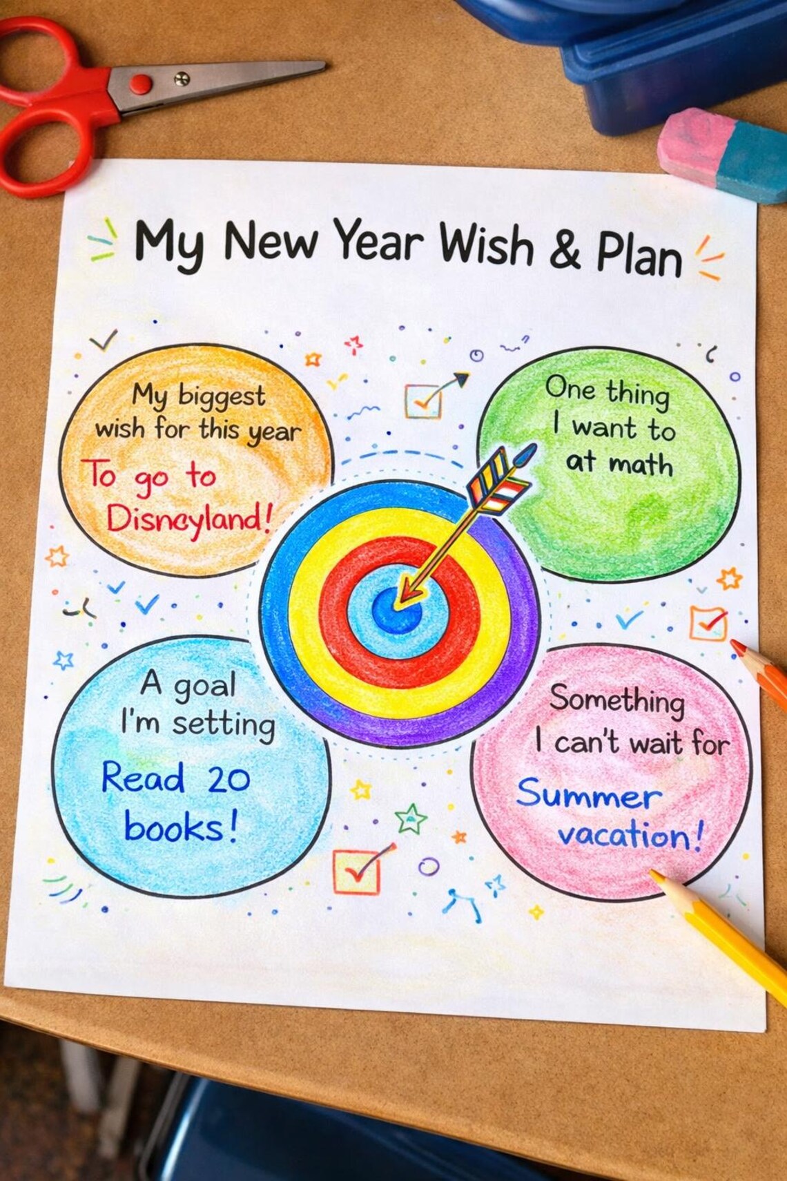My New Year Wish & Plan Worksheet - Etsy