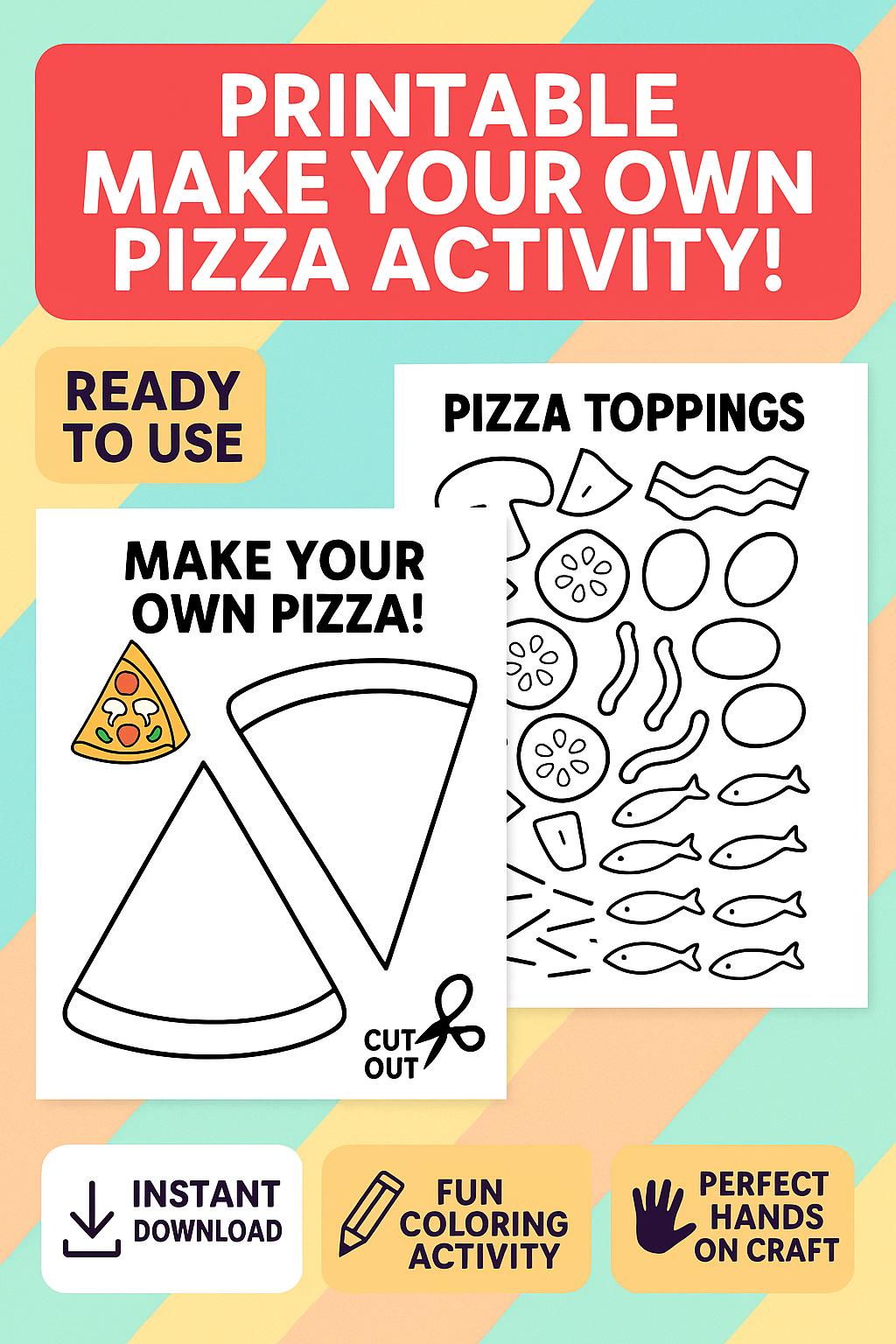 Build a Pizza Printable – Fun Kids Craft for Home or Classroom - Etsy