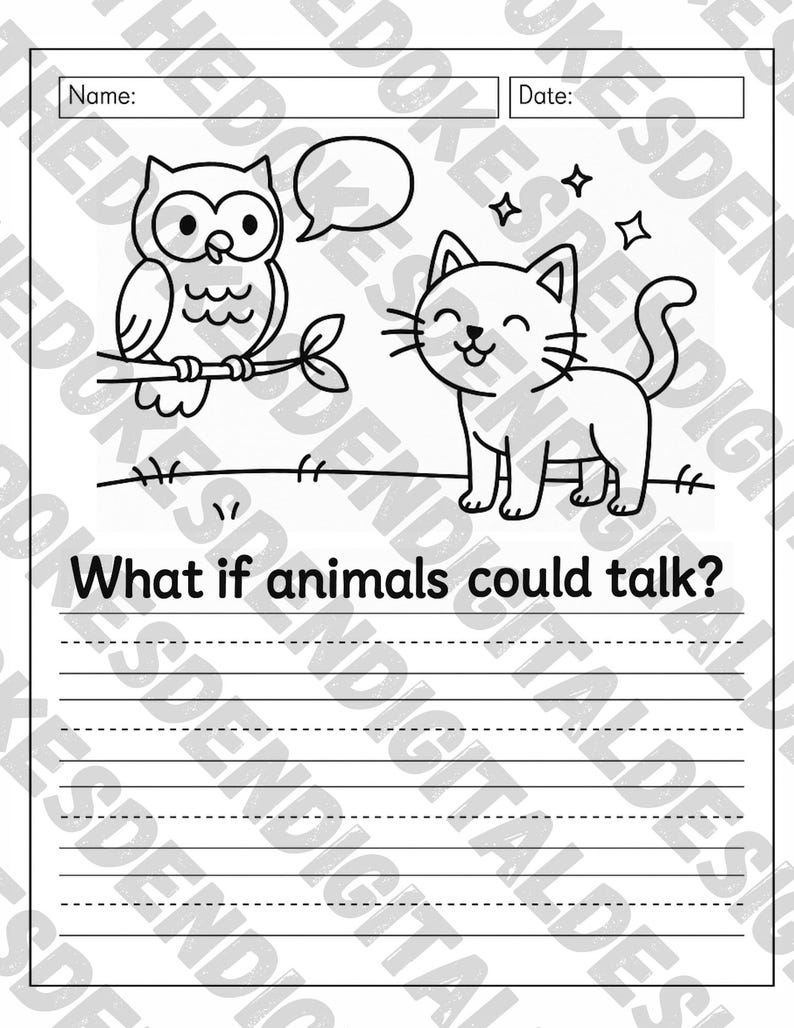 What If Animals Could Talk? | No-prep Creative Writing Worksheet for ...