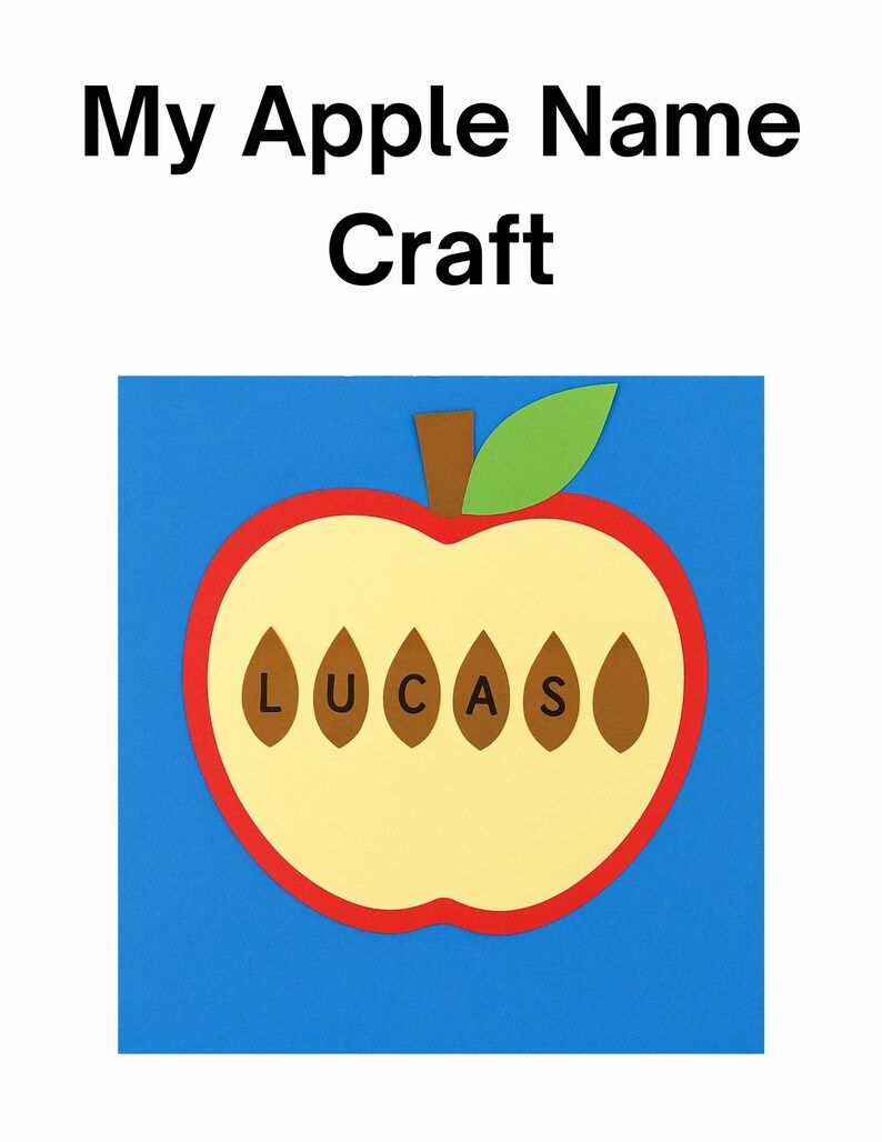 Printable Apple Name Craft for Kids – Fun Fall Classroom Activity - Etsy