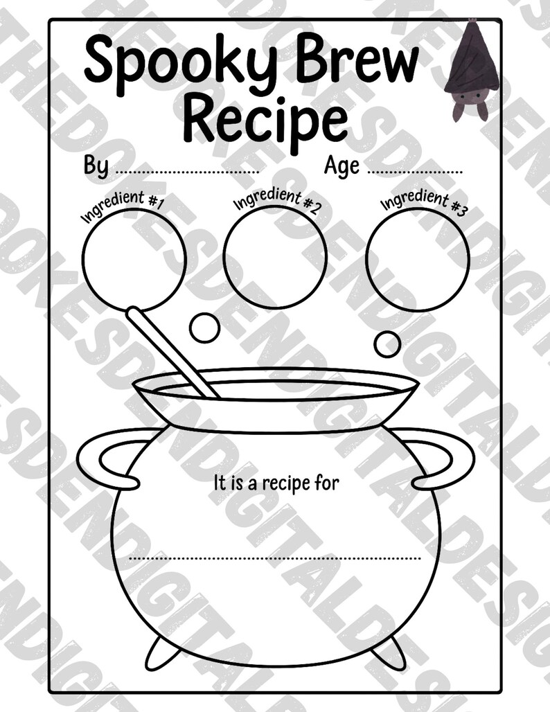 Spooky Brew Recipe Craft for Kids | Halloween Potion Craft Activity ...