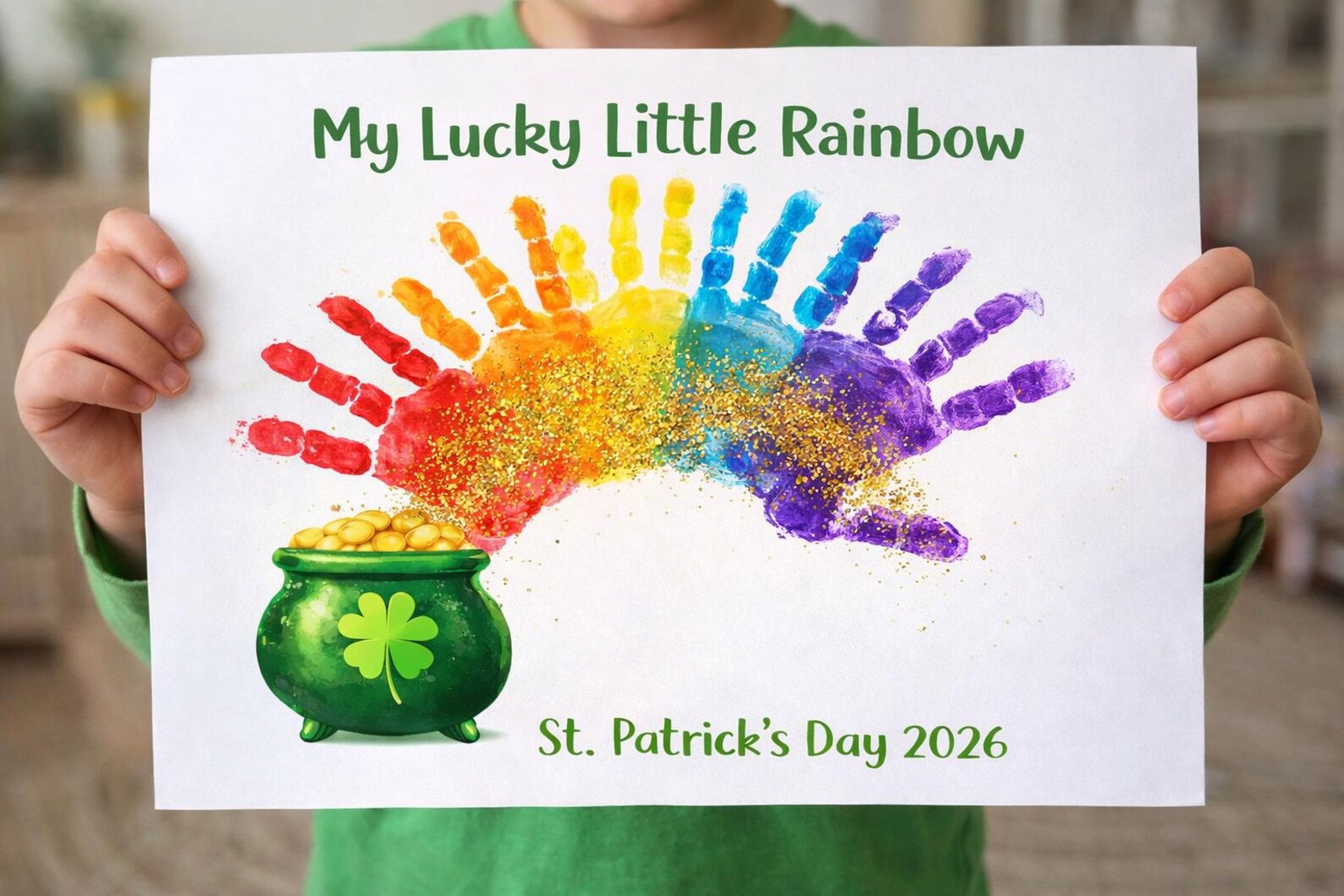 My Lucky Little Rainbow Handprint Craft | St. Patrick’s Day Keepsake ...
