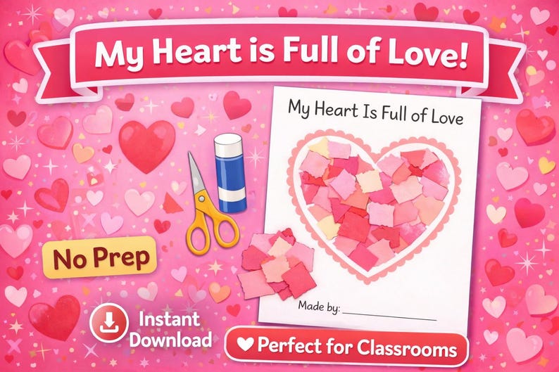 My Heart is Full of Love – Valentine’s Scrap Paper Craft - Etsy Canada