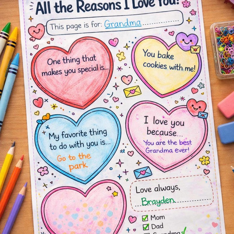 I Love You Because - Etsy