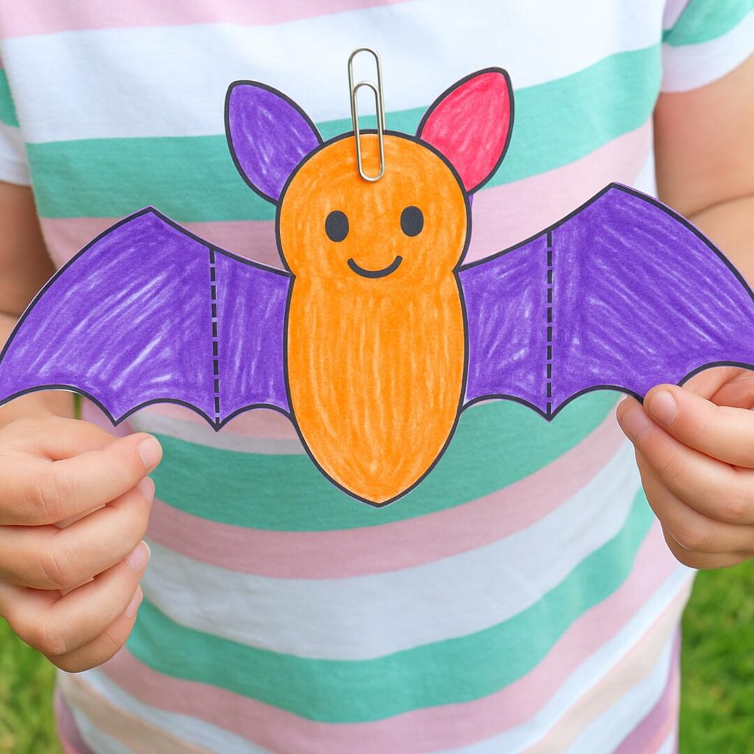Flying Fun Bat Gliders | Printable Halloween STEM Craft for Kids - Etsy