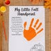 Fall Handprint Craft for Kids – Printable Poem Activity for Classrooms ...