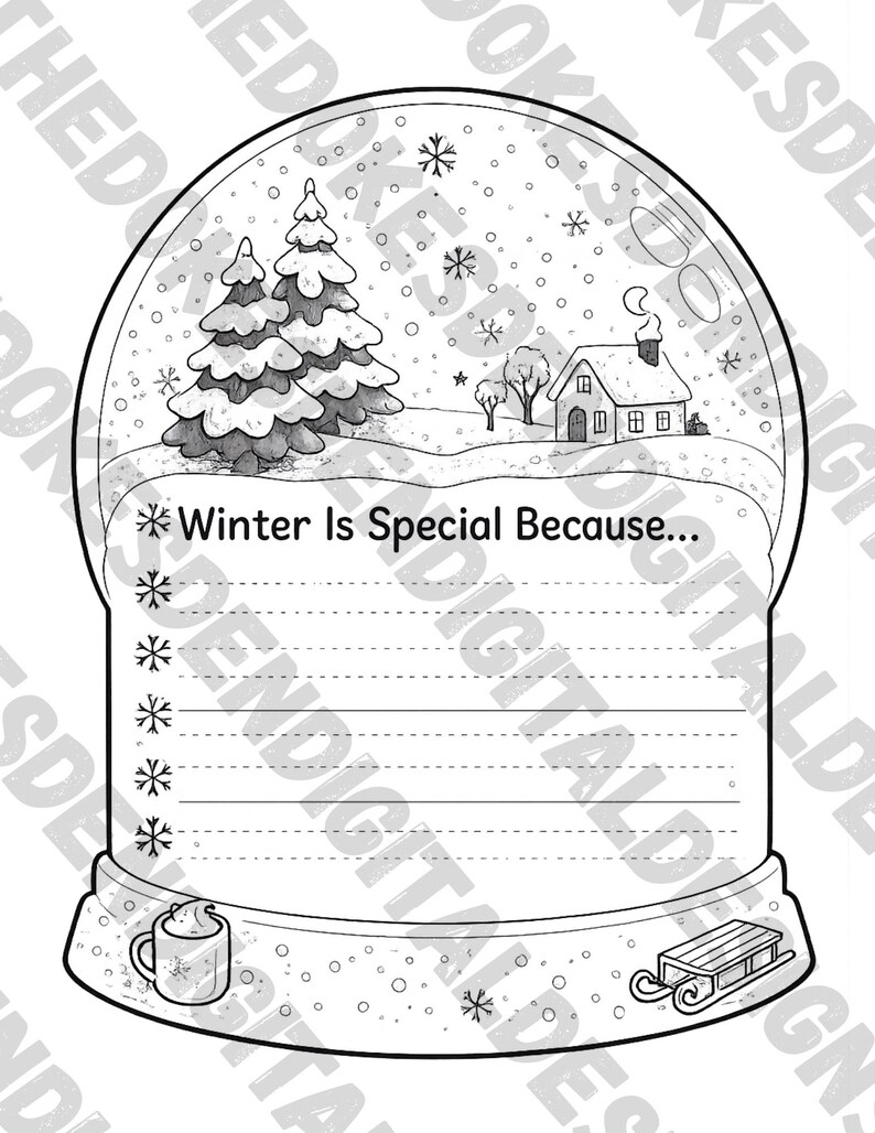Winter Writing Pages for Kids | No Prep Seasonal Writing Activities - Etsy