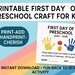 First Day of Preschool Handprint Craft: 2025-2026 Keepsake (printable ...