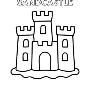 Printable Sandcastle Name Craft for Kids | Summer Camp Activity | Just ...