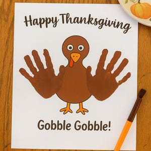 Happy Thanksgiving Handprint Craft – Fun Turkey Activity for Kids ...