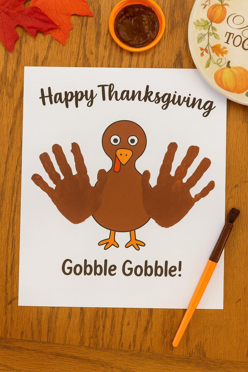 Happy Thanksgiving Handprint Craft – Fun Turkey Activity for Kids ...
